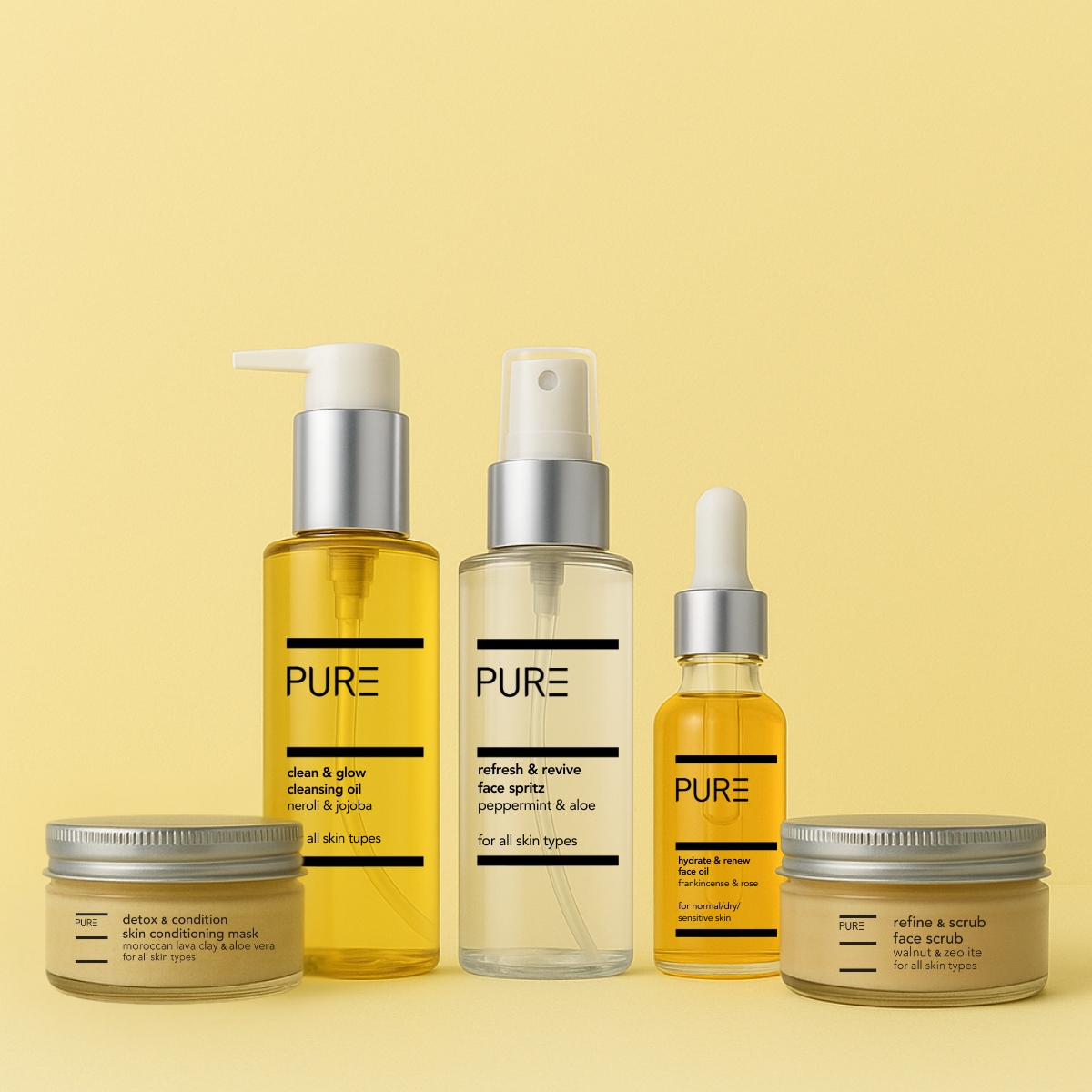 Luxury Facial Skincare Gift Set- PURE Spa Skincare